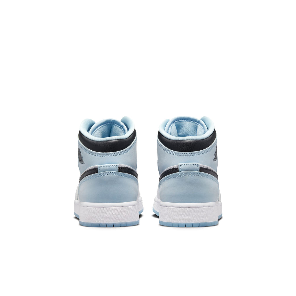 Air Jordan 1 Mid SE (GS), WHITE/ICE BLUE-BLACK – OZNICO